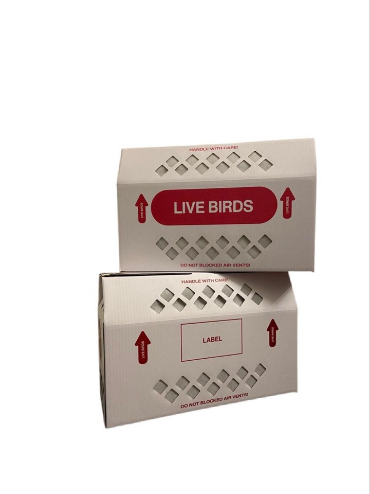 Live Bird Shipping Boxes 18"x8"x12" for Poultry 4 boxes | eBay