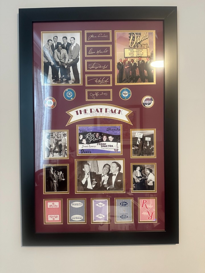 The Rat Pack chips and cards museum framed collage 03 | eBay