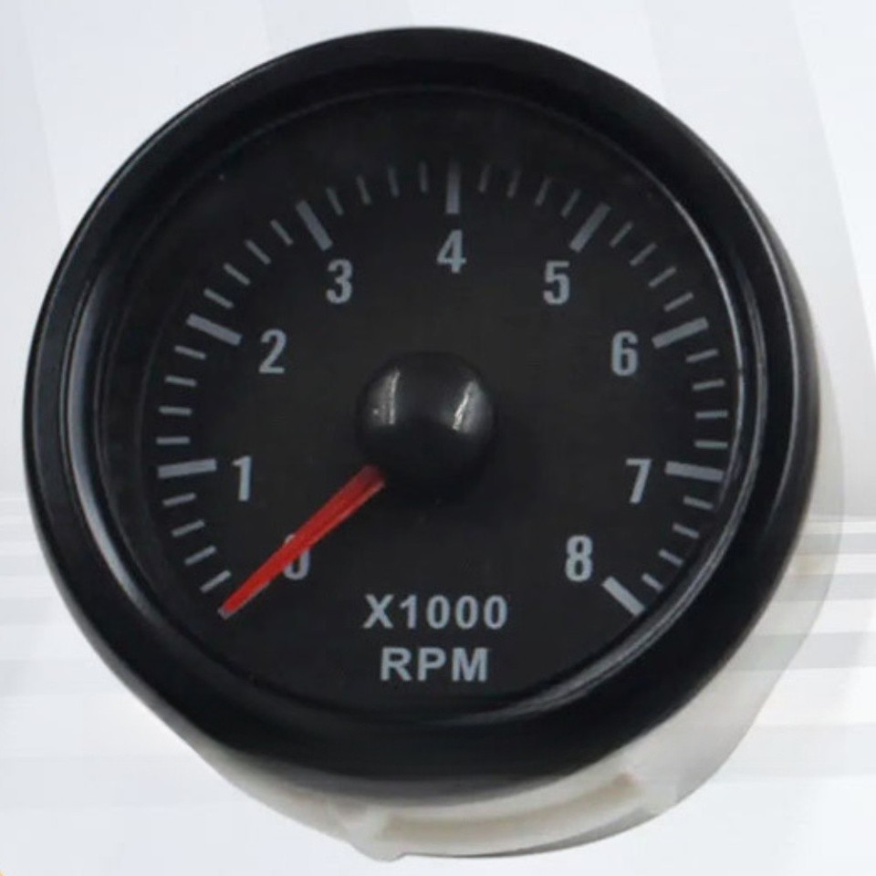 Electric Tachometer 52MM for Gas Engines and Boats with 08000 RPM Range ...