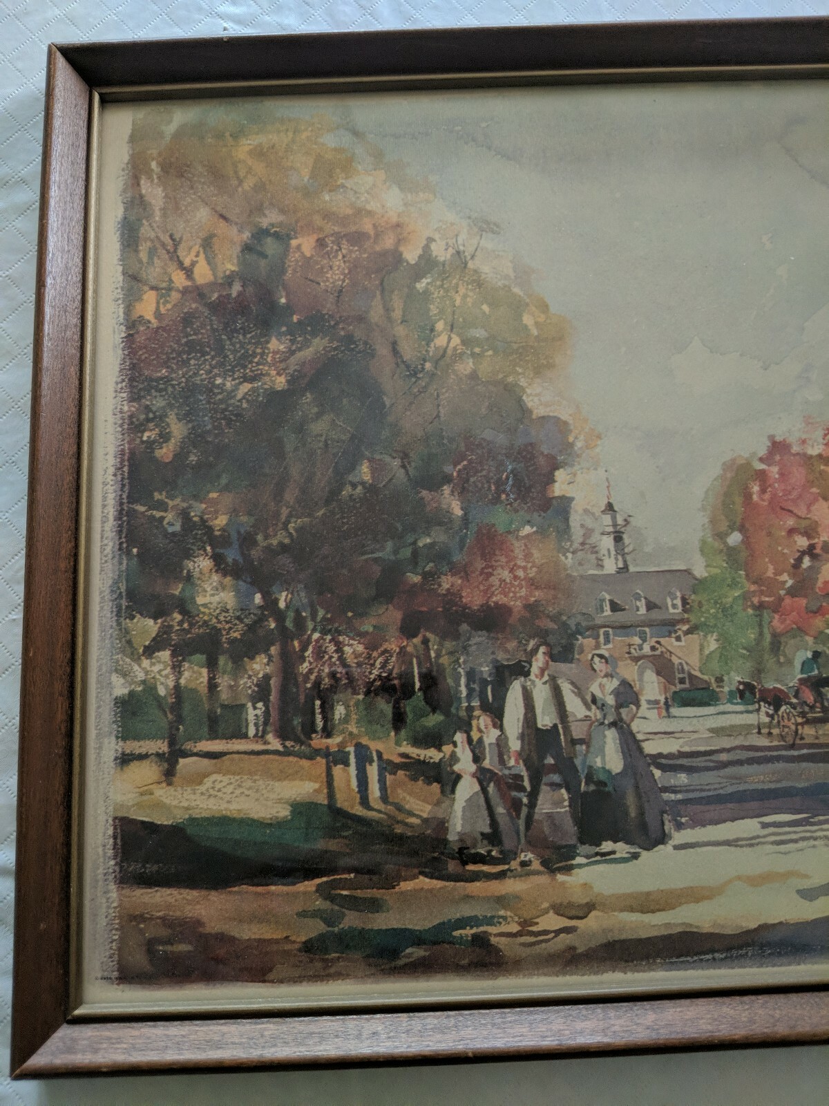 Vintage C.C. Beall Print In Wood Radio Picture Frame 13 X 17" | eBay