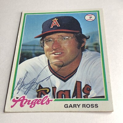 Gary Ross Signed 1978 Topps MLB Autographed Baseball Card #291 Angels ...
