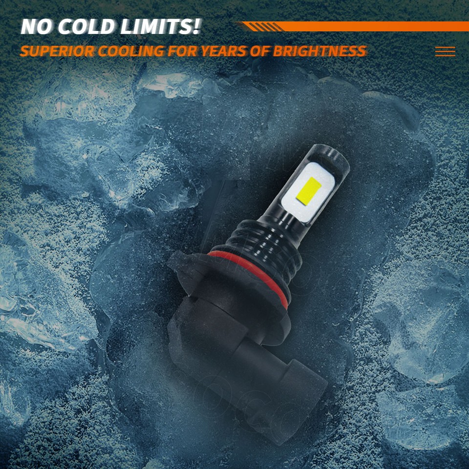 10000K 9005 9006 LED Headlight KIT Combo Bulbs High Low Beam Super ...