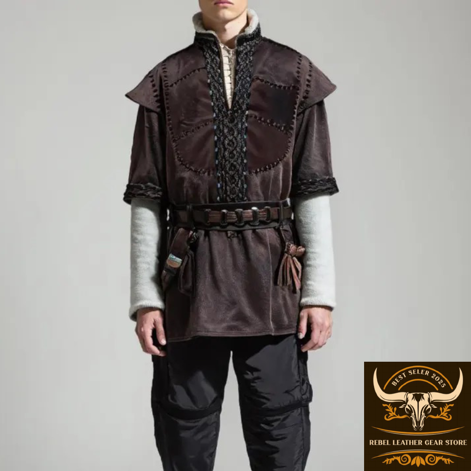 Vikings Ragnar Leather Vest | Ragnar Cosplay Distressed Jacket | Viking ...