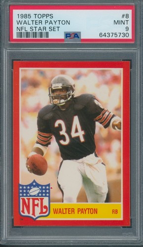 1985 Topps NFL Star Set #8 Walter Payton PSA MINT 9 *5730 | eBay