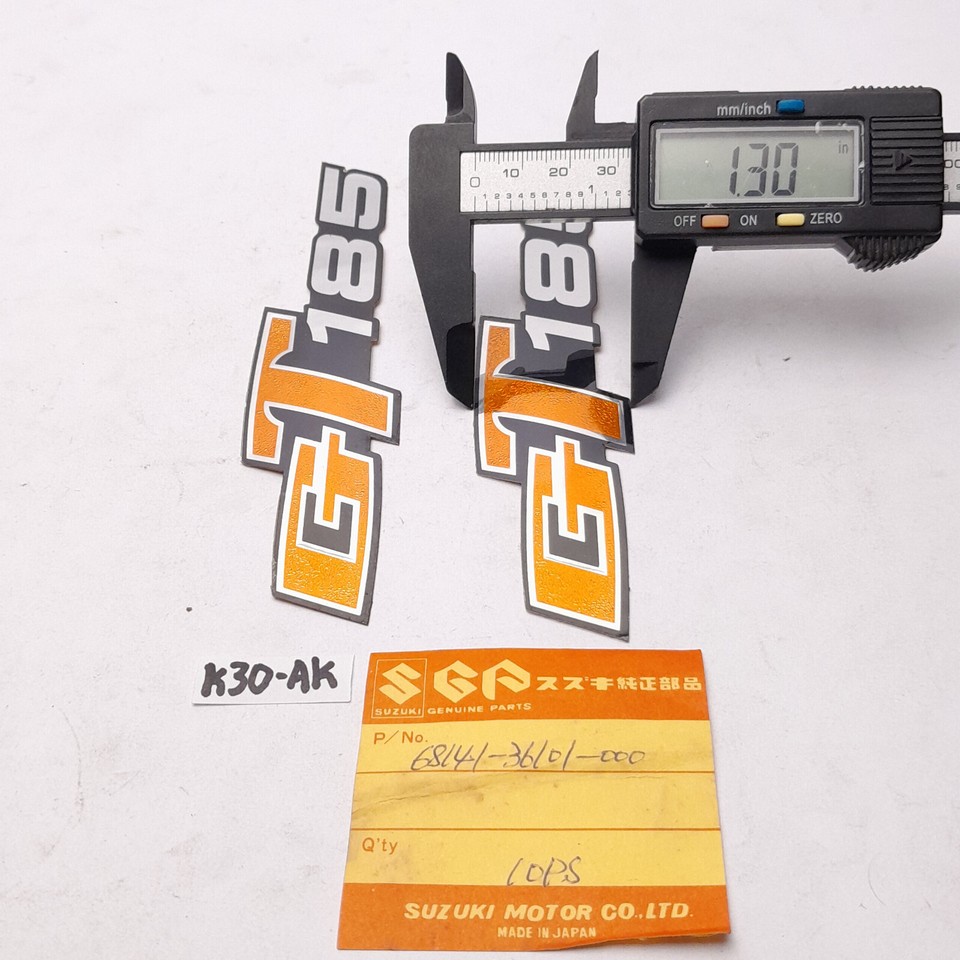 Suzuki GT185 GT-185 Side Cover Decals Sticker Pair (2Pc) NOS Genuine ...