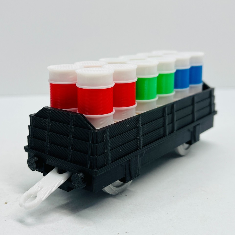 Trackmaster Custom Made Troublesome Barrel Cargo Train Black - Thomas ...
