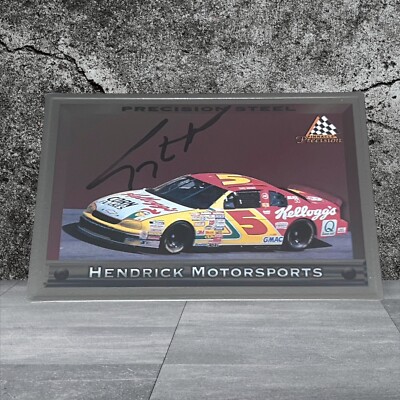 Terry Labonte 1996 PINNACLE PRECISION STEEL #59 autographed card CHAMP ...