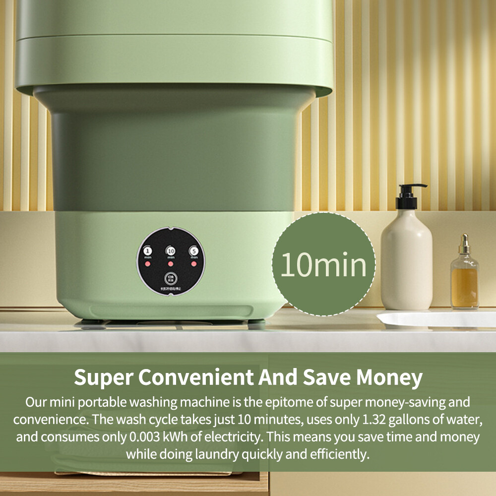 Portable 11L Mini Washing Machine Folding Laundry Machine Baby Clothes ...