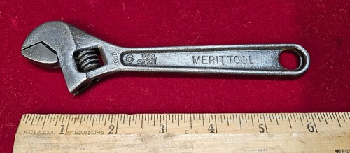 RARE! 6 Inch Merit Tool Adjustable Wrench. (Early Craftsman Maker) | eBay