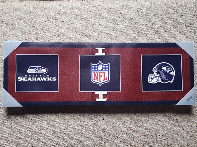 Seattle Seahawks NFL Print Canvas Wall Art Man Cave Decor 10" X 30" | eBay