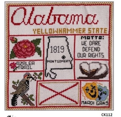 A Bit Of Alabama Cross Stitch Chart 1983 Betty Haddad Shelton Creative ...