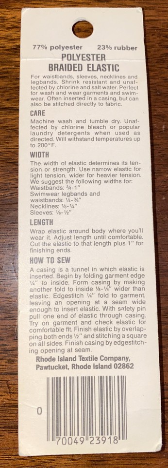 Stretchrite Braided Elastic #3918 1/8” - 4 Yards NEW!! | eBay