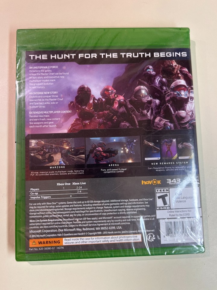 Halo 5: Guardians Xbox One Game, Sci-Fi Action, "The Hunt for Truth ...