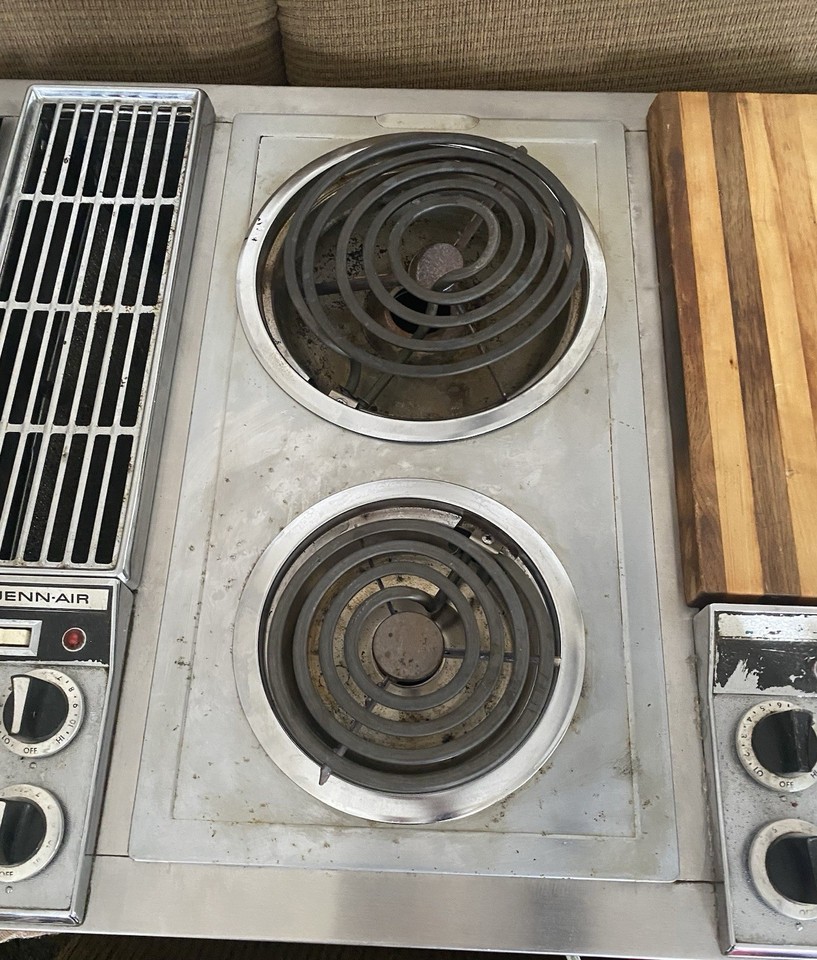 VTG Jenn Air 47” 3 Bay Cooktop Griddle Lava Rocks Grills | eBay