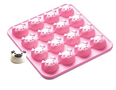 16 X Pigs Silicone Base Chocolate Cookie Mould Baking Ice Cube Jelly ...