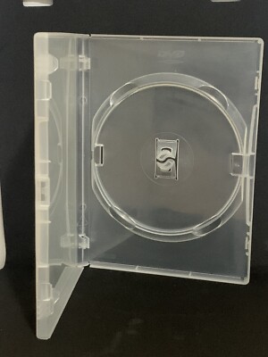 5 x Single Clear DVD Case DVD Covers w/ Clear Outer Wrap 14mm Spine ...