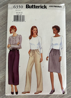 Butterick 6350 Sewing Pattern Ladies Skirts & Pants UNCUT FF Sz 18/20 ...