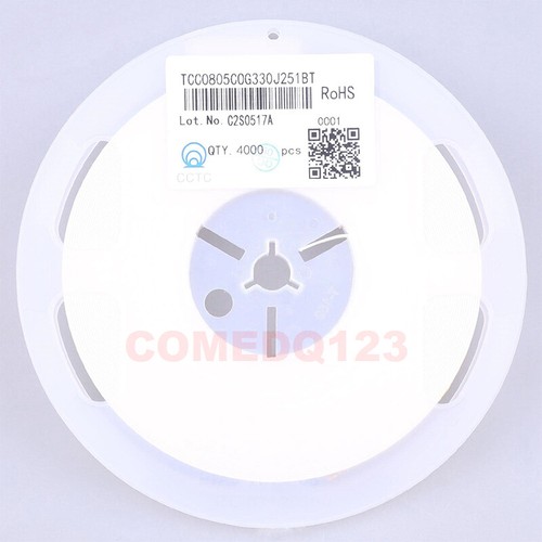 4000PCS/Reel 0805 33pF 250V C0G/NP0 ±5% TCC0805COG330J251BT CCTC ...