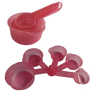 5 pcs PINK MEASURING CUPS baking mix measures | eBay