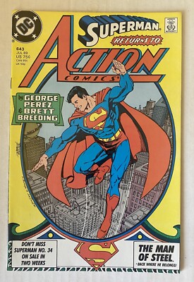 Action Comics #643 (1989) DC Comics N/M+ | eBay