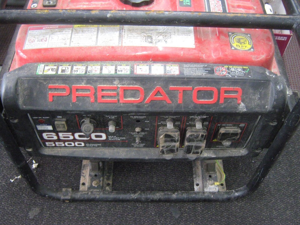 Predator 6500-5500 Gas Generator 301 cc Engine 120V Output tested nice ...