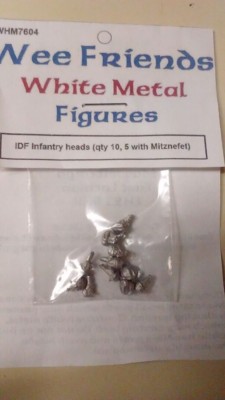Wee Friends WHM7604 1/76 Diecast WWII IDF Infantry Heads qty 10, 5 w ...