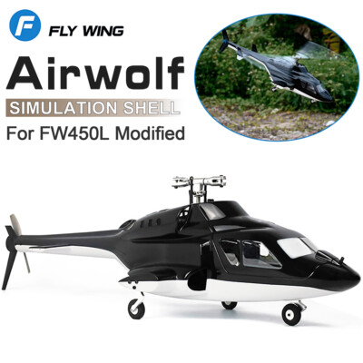 Fly Wing FW450L Airwolf Helicopter Fuselage Shell Simulation Canopy RC ...