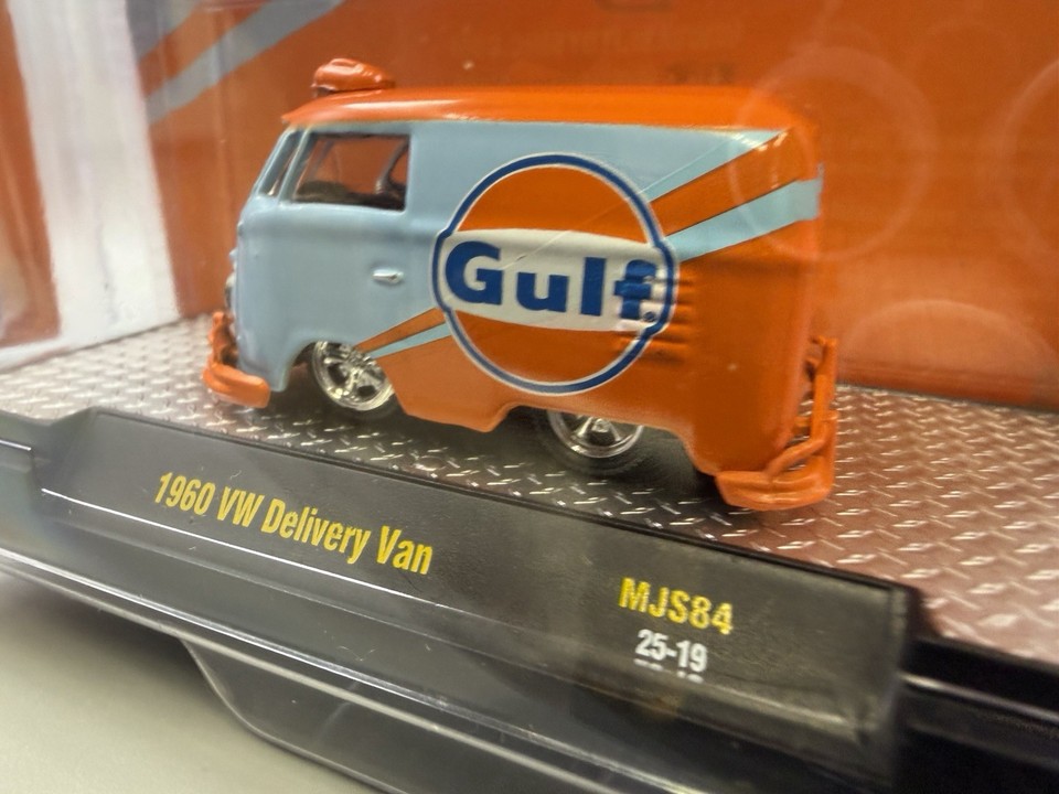 M2 Machines 1:64 Lot Of (2) With CHASE Gulf 1960 VW Delivery Van- MJS84 ...