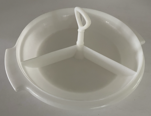 Tupperware "Suzette", 3-Section Divided Disk w/ Carry Handle and Seal ...