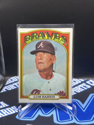 1972 Topps Baseball Lum Harris Manager Card #484 Atlanta Braves EX+ (A ...