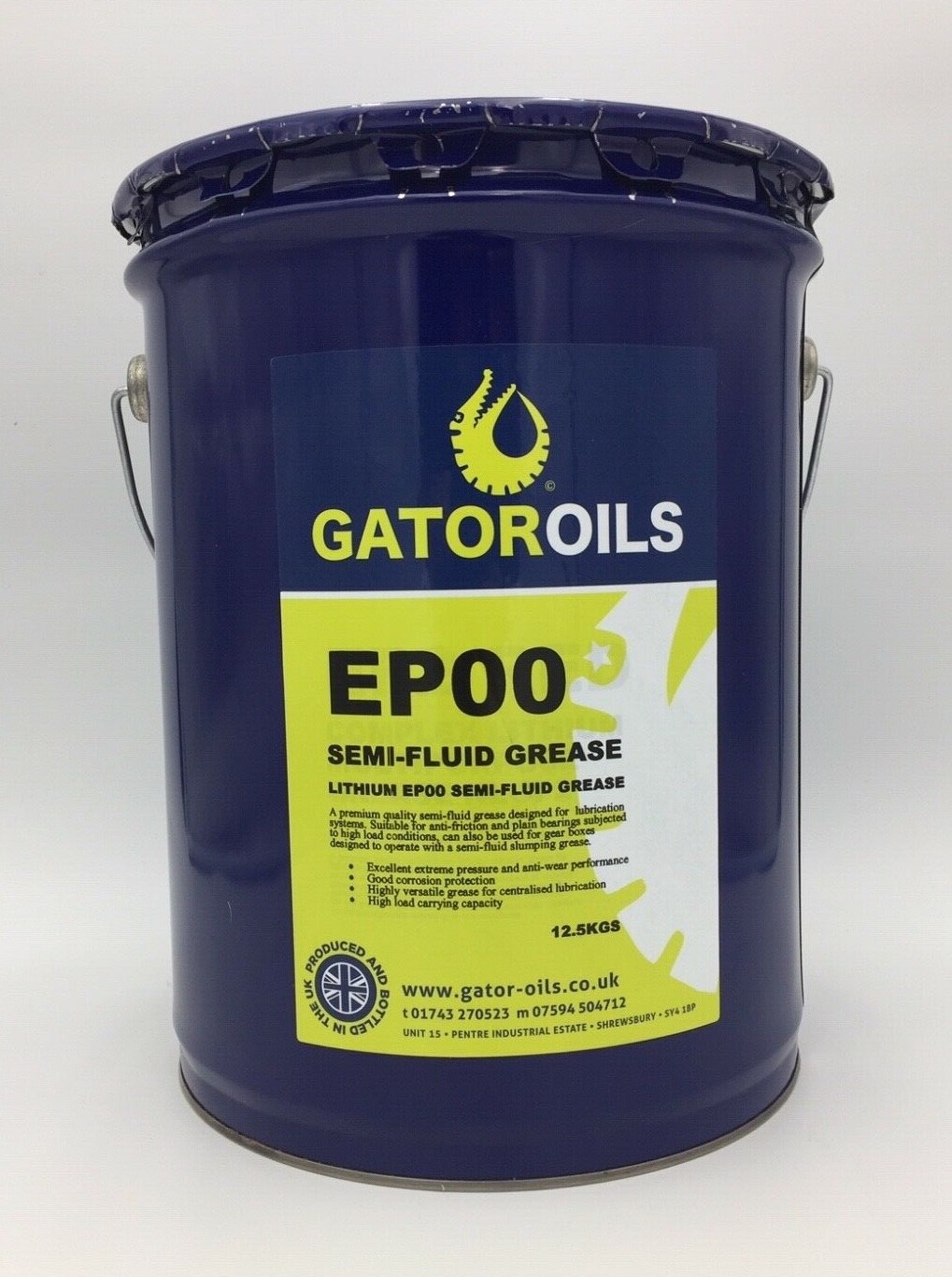 Gator Lithium EP00 Semi-Fluid Liquid Grease Autolube NLGI 00 12.5KG Keg ...
