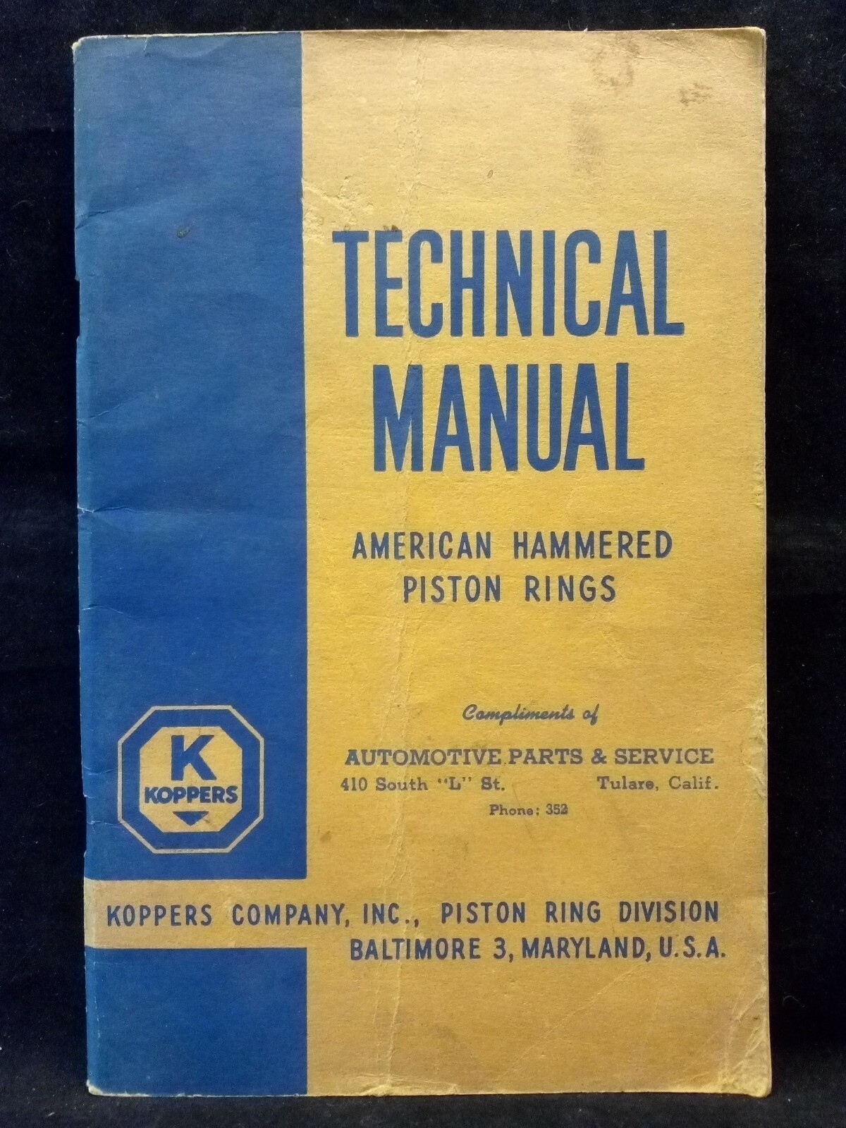 Koppers American Hammered Piston Rings Vintage Automotive Technical ...