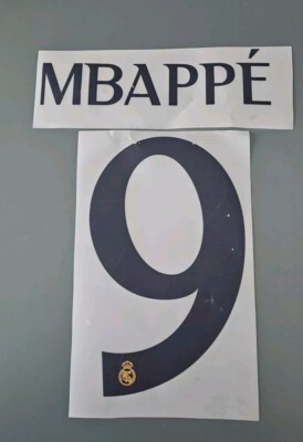 Real Madrid Mbappe 9 Home 2024-25 Authentic Soccer Name Set | eBay