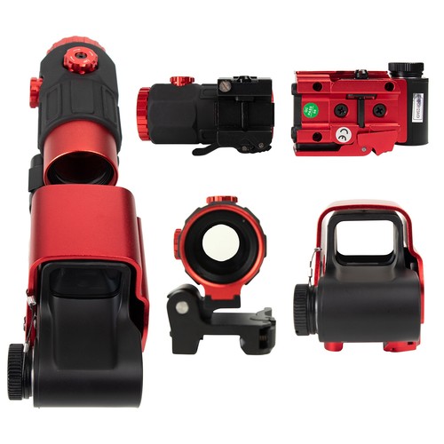 558+G45 Holographic Sight w/ 5x Magnifier Red Green Dot Holo Clone Full ...