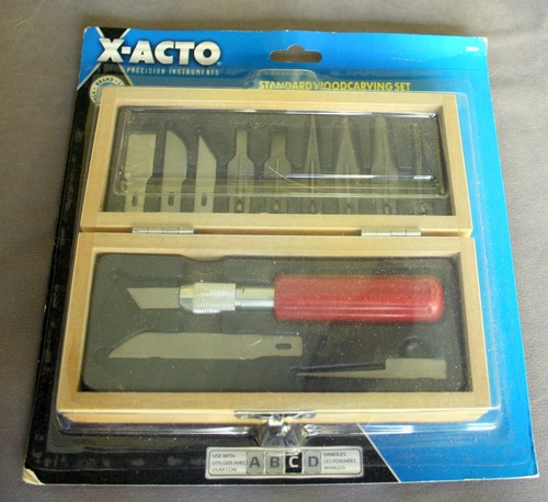 X-Acto Standard Woodcarving Set NEW in Wood Box 2006 | eBay