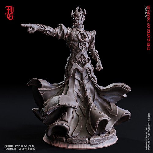 Evil Dark Wizard Sorcerer Miniature 28mm 32mm Dungeon Dragons D&D RPG ...