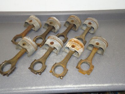 8) GM Engine Pistons Connecting Rods Set 3888304 Chevrolet Chevy 427 ...