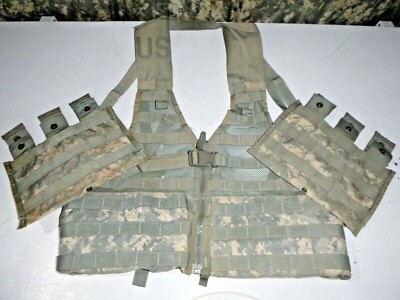 MOLLE II FLC Fighting Load Carrier VEST w/ 2 TRIPLE MAG POUCHES ACU US ...