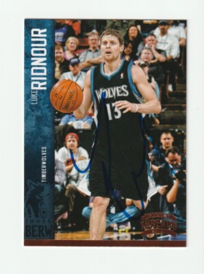 Luke Ridnour Signed 2012-13 Panini Threads Card Auto Timberwolves ...