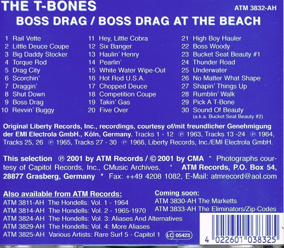 The T-Bones: Boss Drag / Boss Drag At The Beach | eBay
