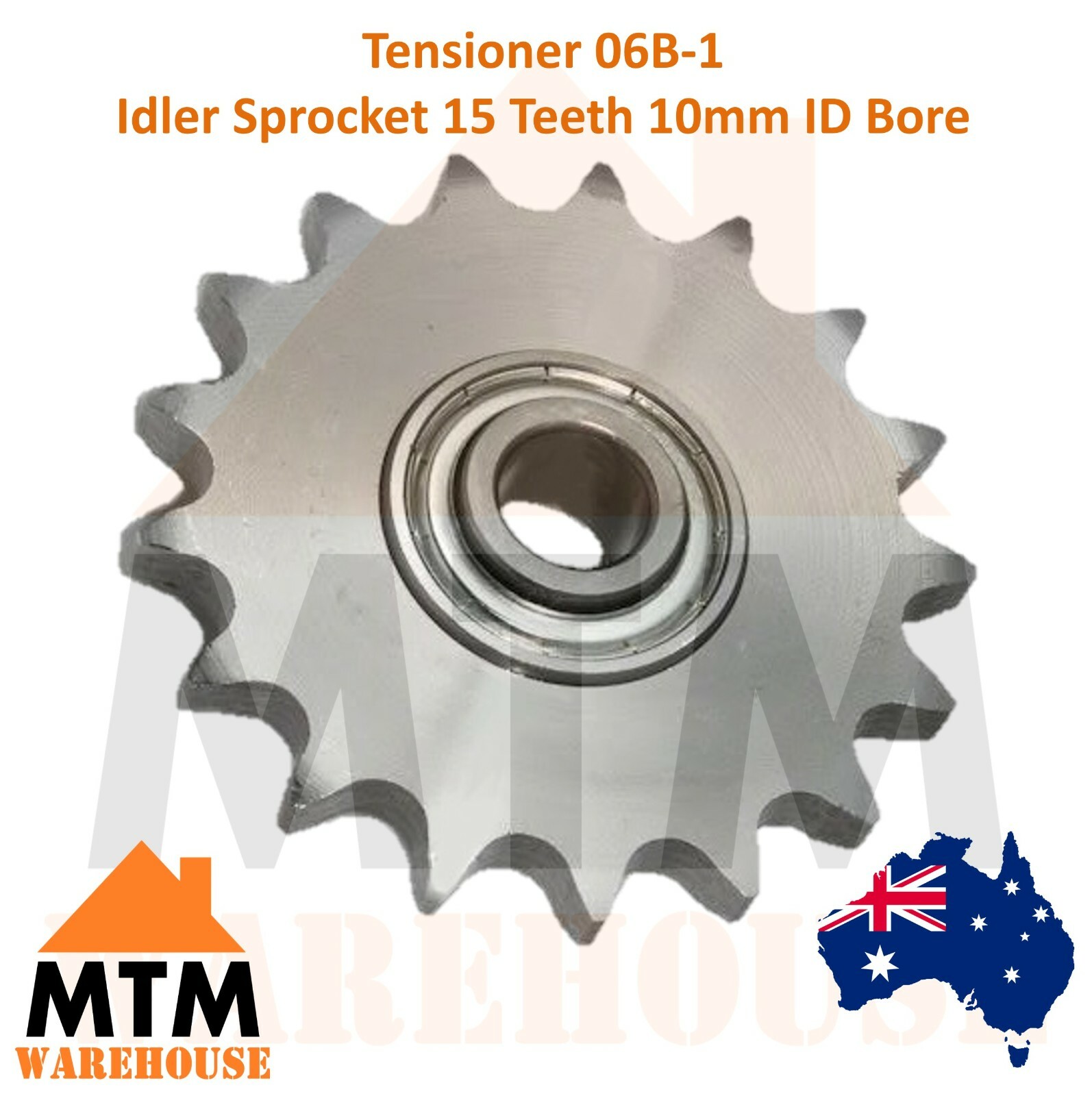 Chain Tensioner 06B-1 Idler Sprocket 15 Teeth Tooth 10mm ID Bore 3/8 ...