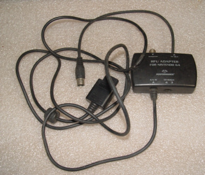 RFU Adapter by Performance P-067F N64 Audio Video AV Cord TV Coaxial | eBay