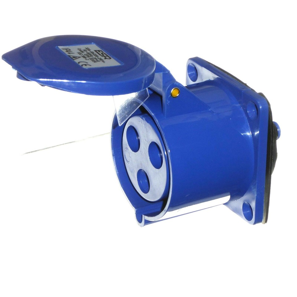 32A 3 Pin Plug Socket Coupler IP44 2P+E 32 Amp 230v 240v Welder ...