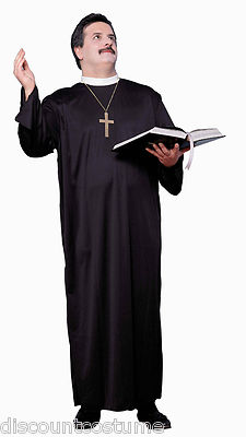 PRIEST FATHER PADRE HALLOWEEN COSTUME ADULT PLUS SIZE-ROBE & COLLAR | eBay