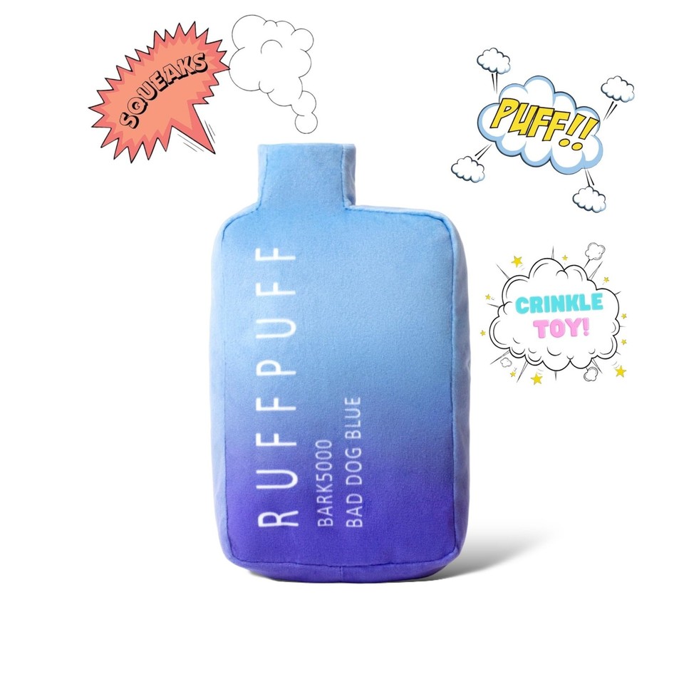 RUFF PUFF Cute Plush Dog Toy - Funny Parody Puppy Toy with Squeaker ...