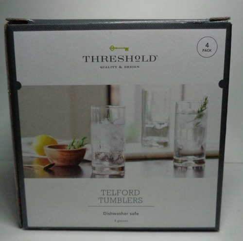 4pk Glass Telford Tumblers - Threshold™ - 16.8 fl oz | eBay