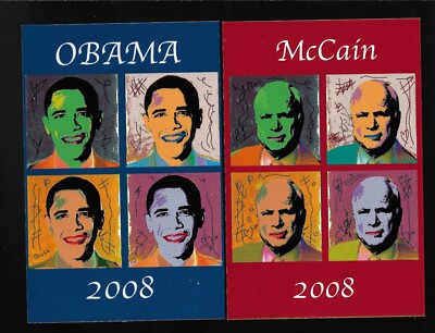 2008 Pair of Matching Presidential Campaign Postcards Barack Obama ...