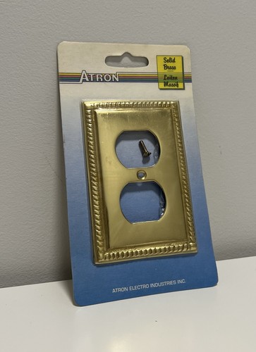 ATRON Solid Brass Electrical Outlet Plate Cover Made In India NEW | eBay