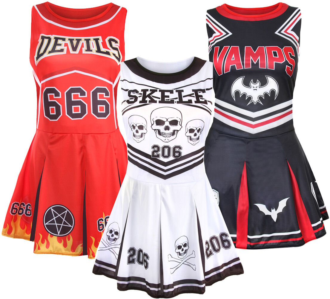 Dollskill Devil 666 Satanic Cheerleader Set Women39s Fashion Clothes