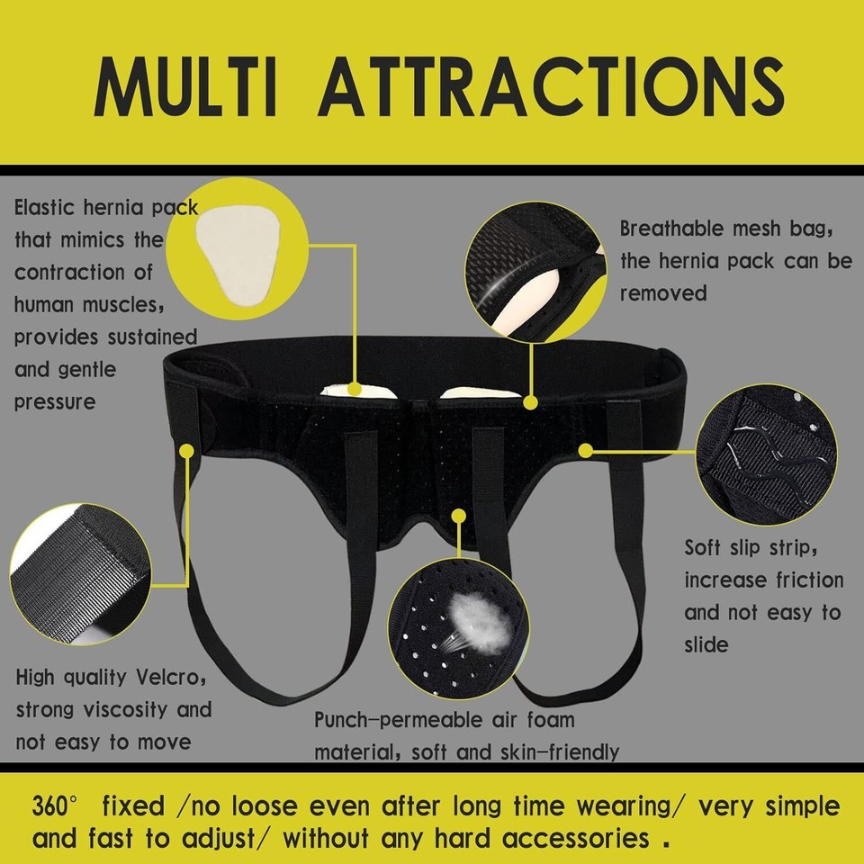 Hernia Support Belt Inguinal Groin Hernia Pain Relief Truss Brace For ...